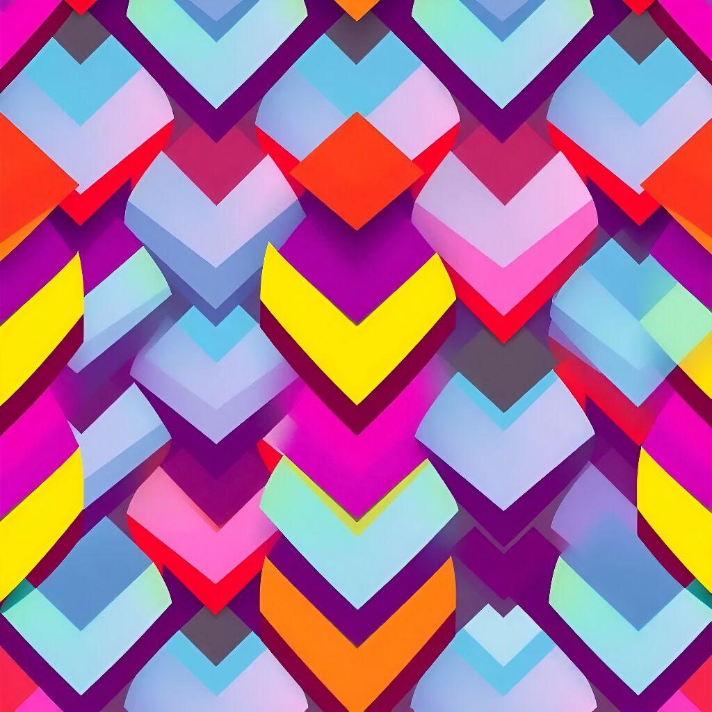 Arrowhead Anthem – Vibrant Chevron Geometric Art