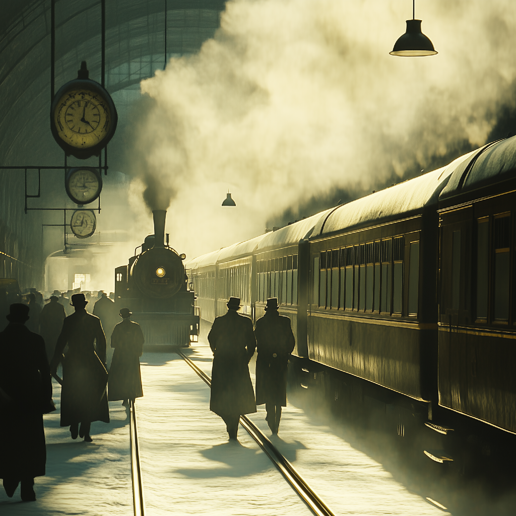 The Hour Between – Surreal Winter Train Station Scene