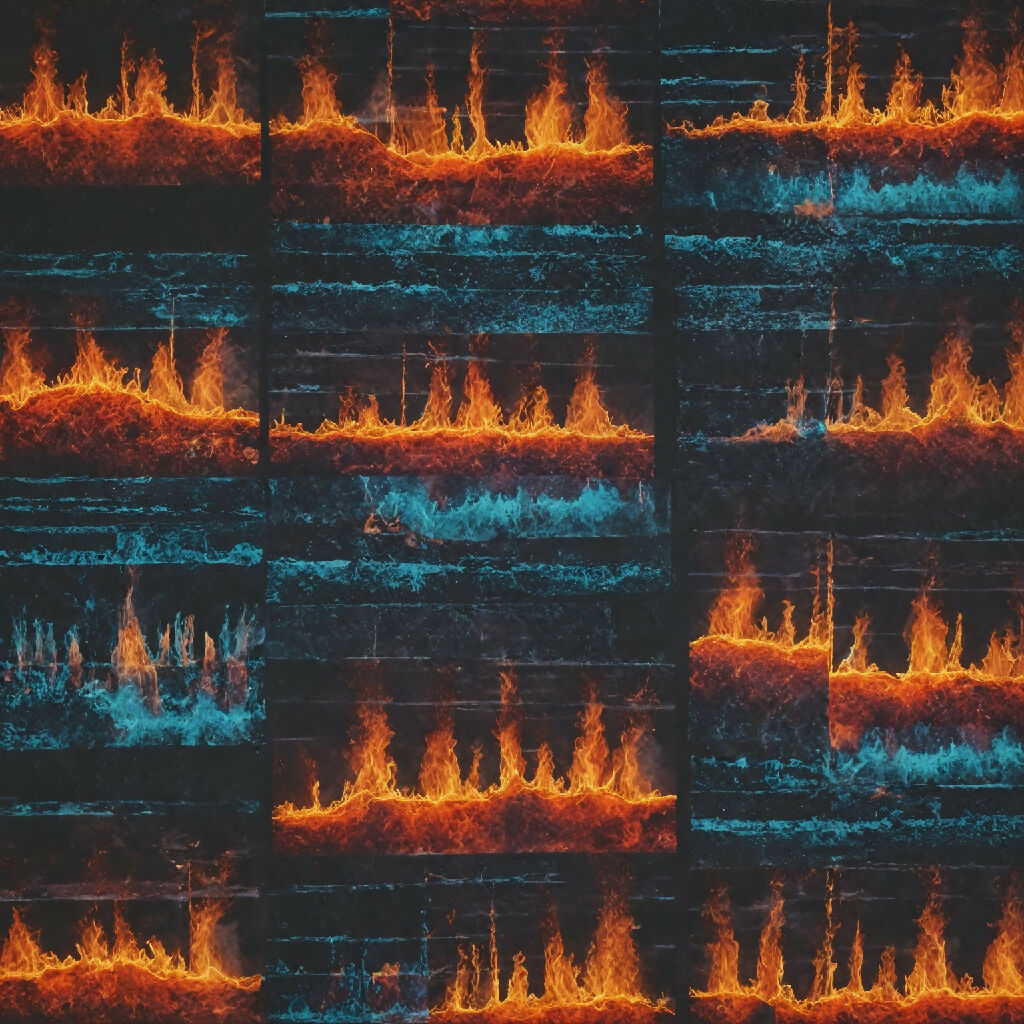 “Inferno Essence Pattern: Captivating Digital Artwork with Vibrant ...