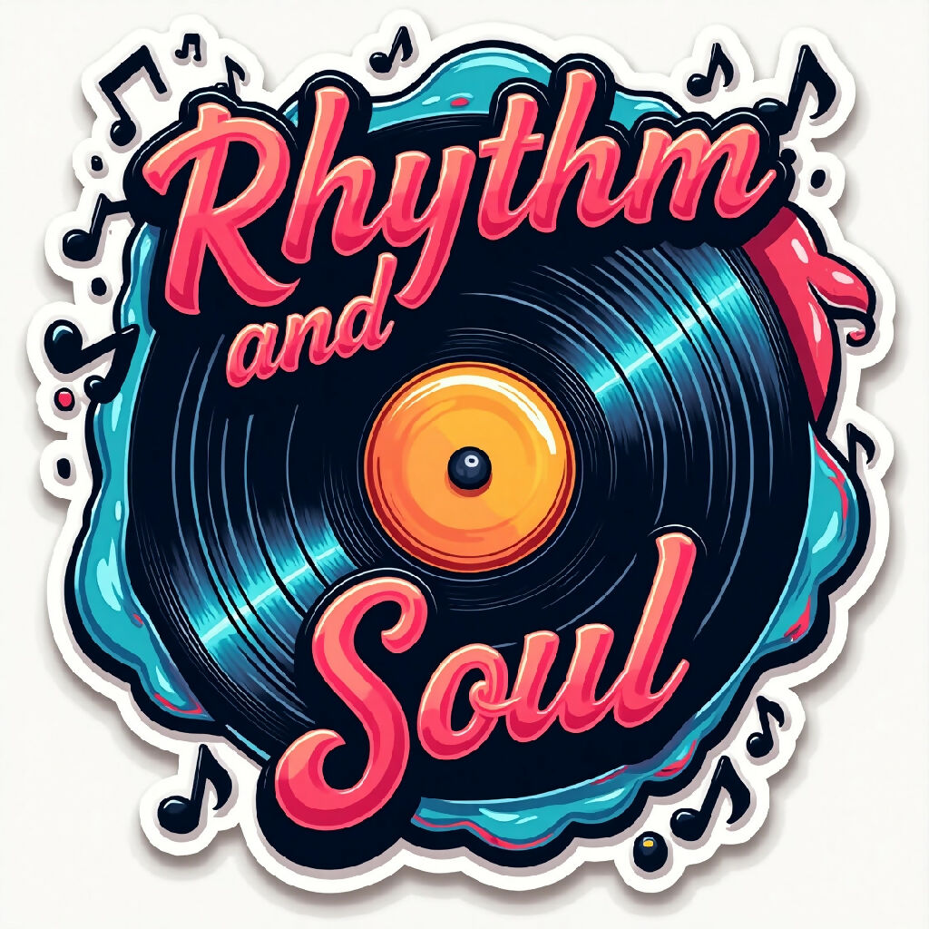 Rhythm and Soul Vinyl Sticker – Retro Music Vibes
