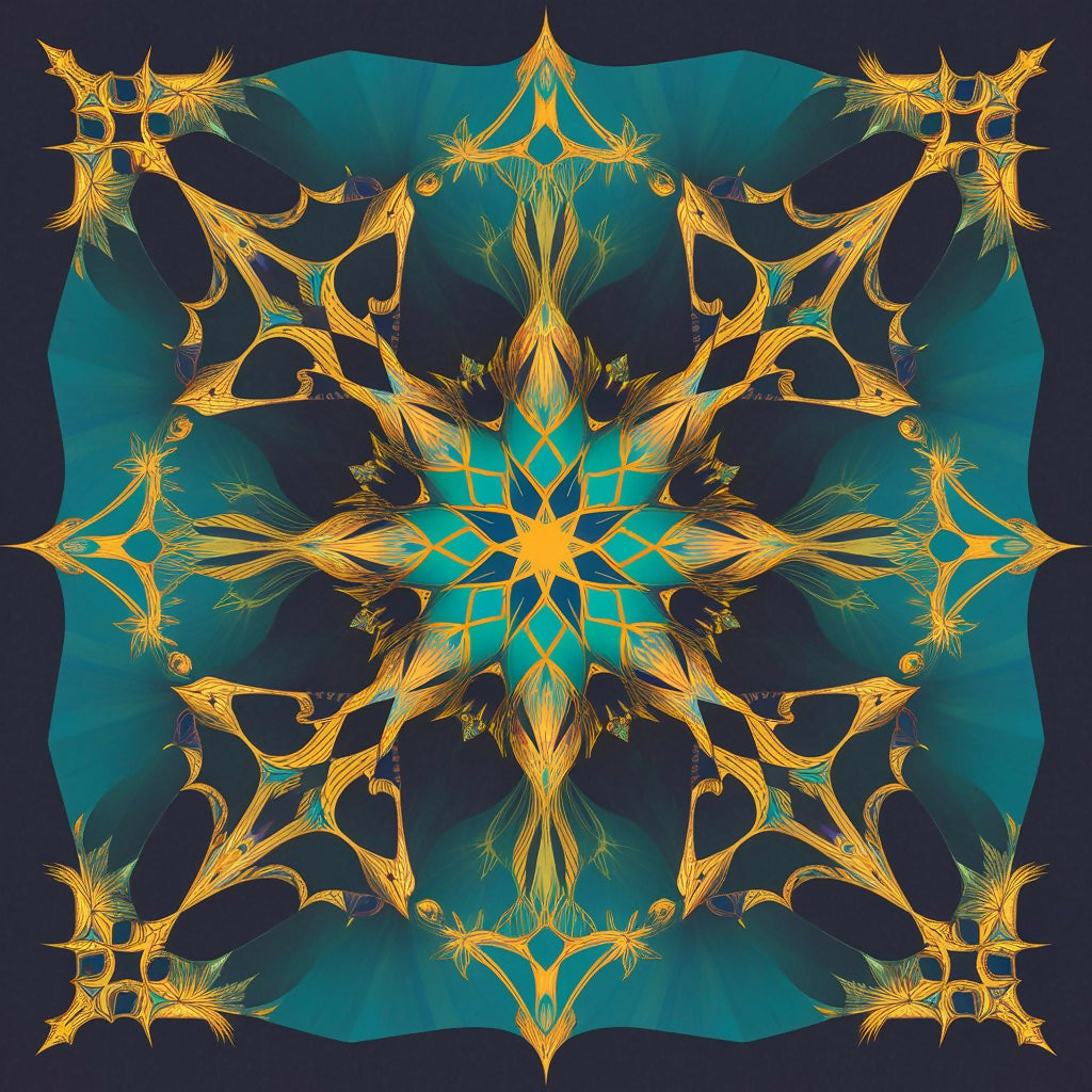 Fractal Snowflake: A Mesmerizing Digital Art Print