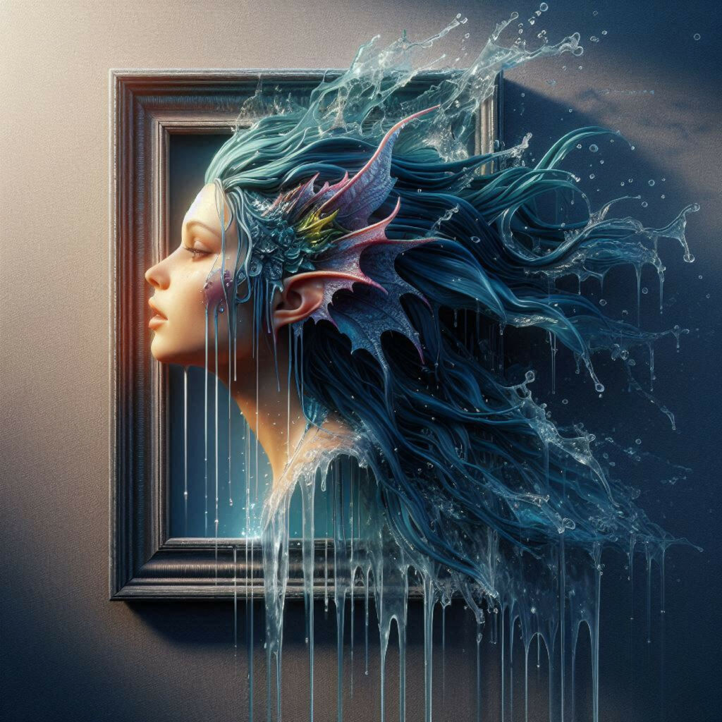 mermaid, lady, woman, girl. female. water, frame, splash