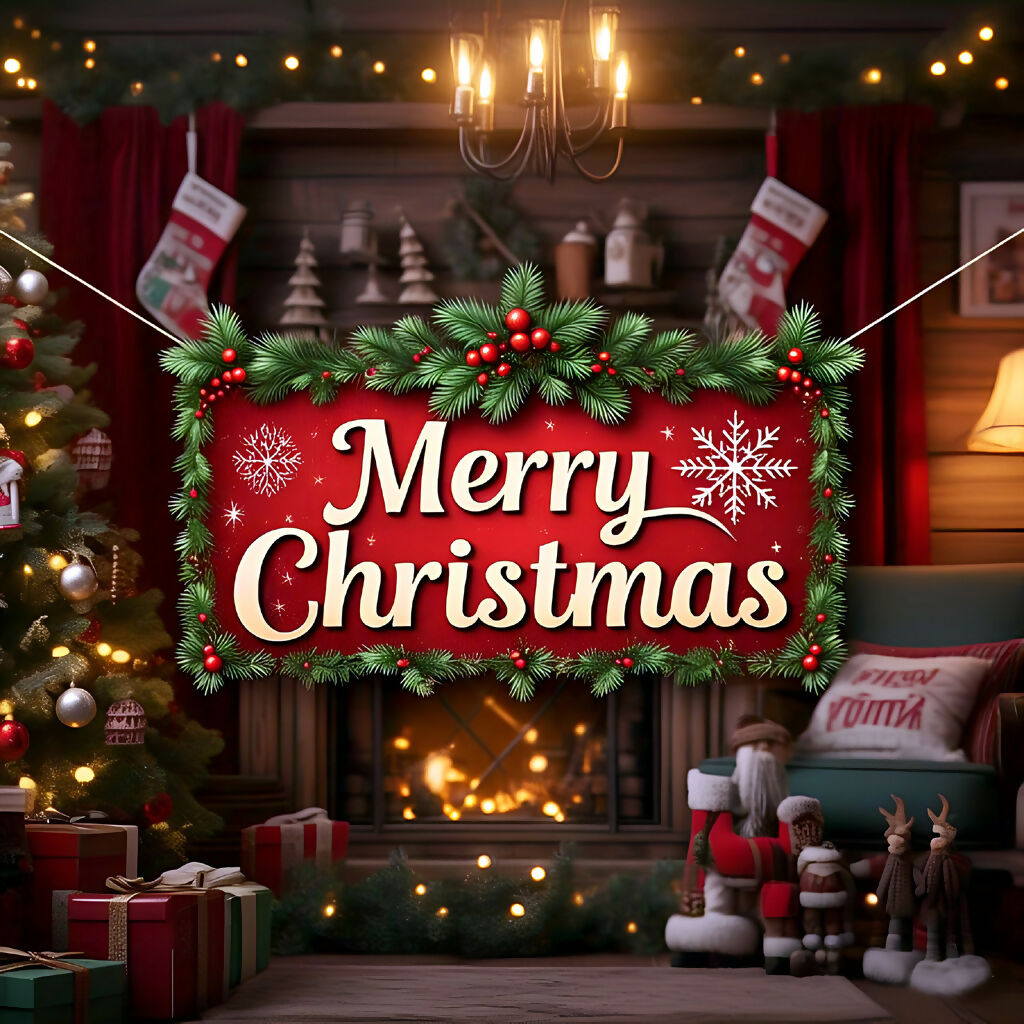 Festive Christmas Still Life AI Art – Cozy Holiday Decor Scene