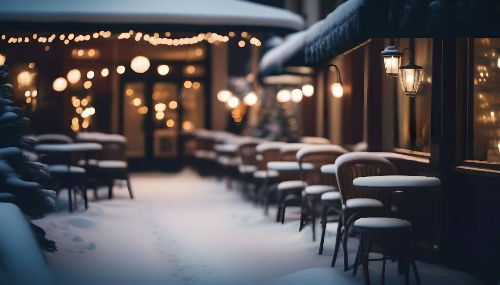 Winter, Cafe