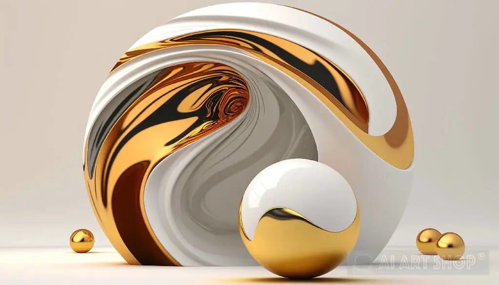 Abstract golden sphere