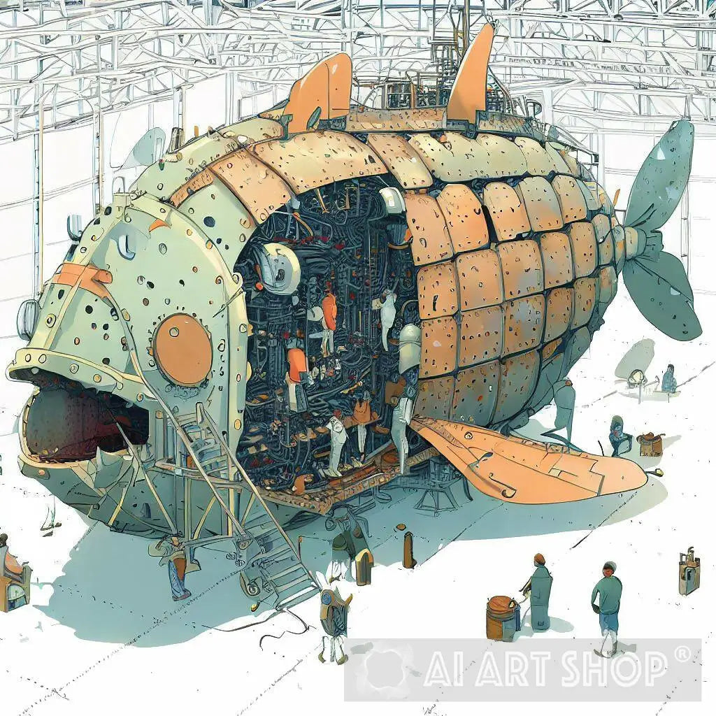 fish, mech, machine, industrial, repair,