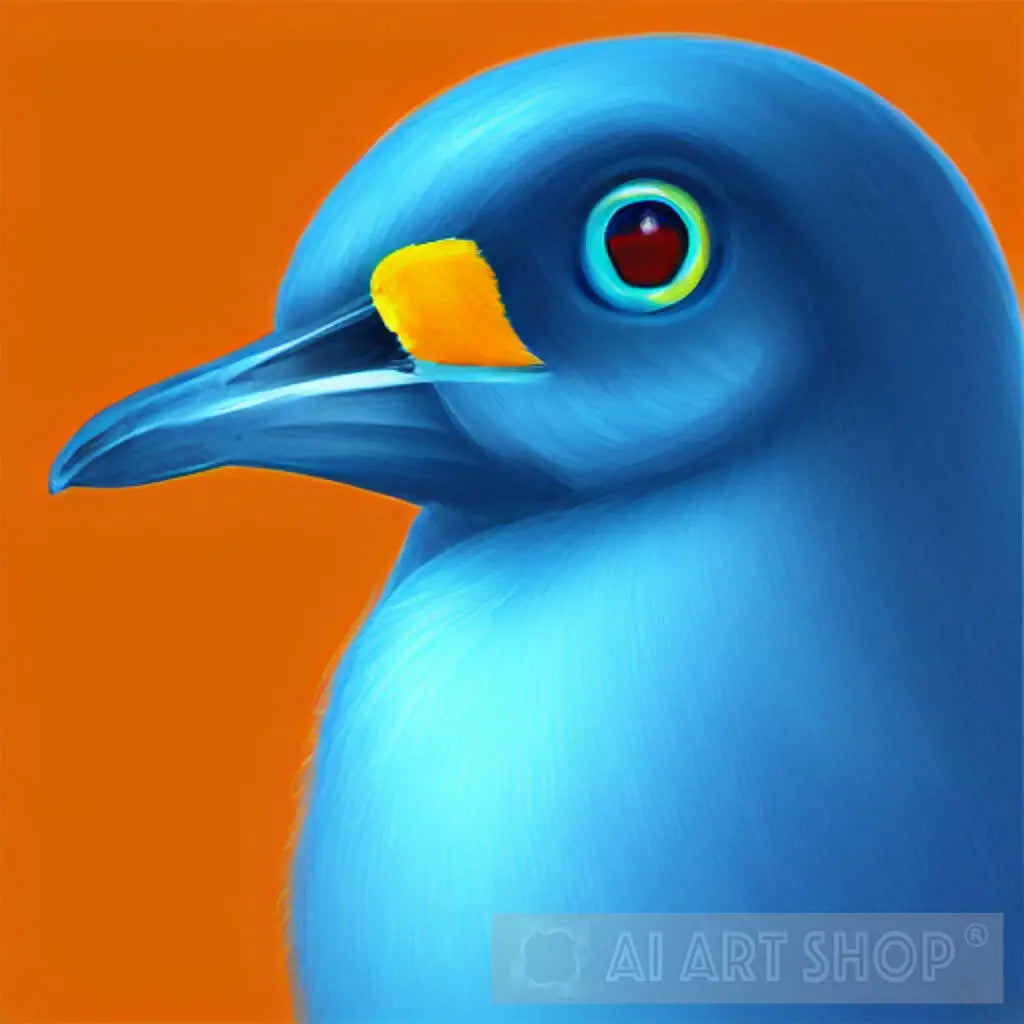 bird portrait, complimentary colors,