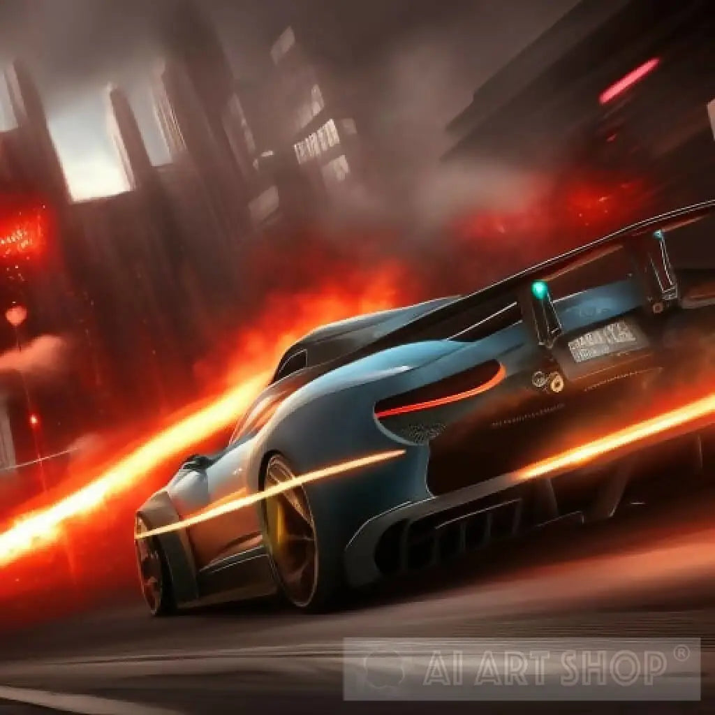 car in fire fight