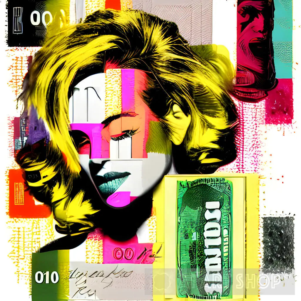 color of money, pop art, modern art, abstract, money, colour, ai ar...