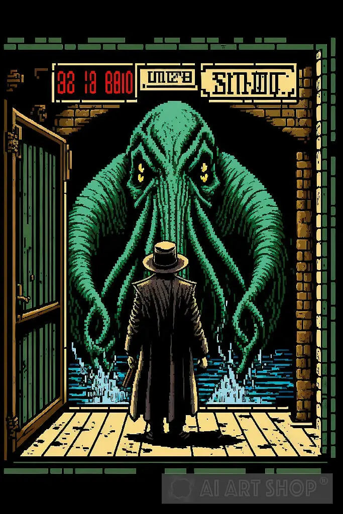 cthulhu, lovecraft, game, pixel