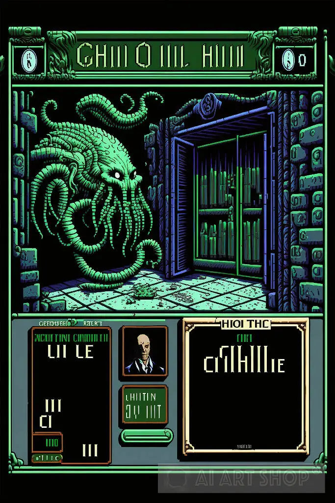 cthulhu, lovecraft, game, pixel