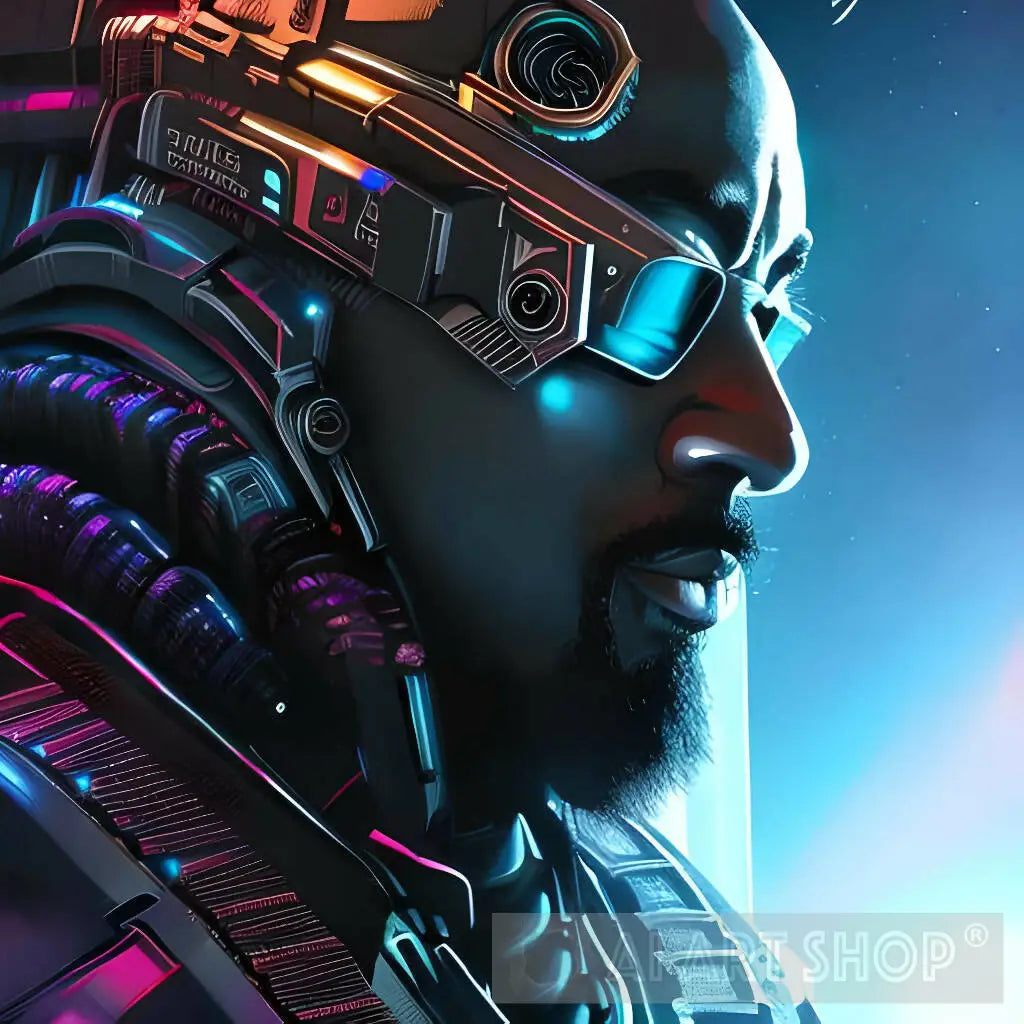 Notorious BIG, Cyberpunk, Futuristic, Graffiti, Neon, Electronics,