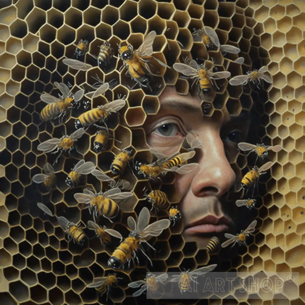 surrealism, Escape the Hive Mind, Hive mind, surrealistic art, uniq...