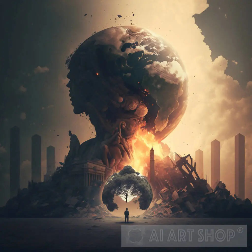 Ai, Art, Aiart, Earth, Mankind, Death