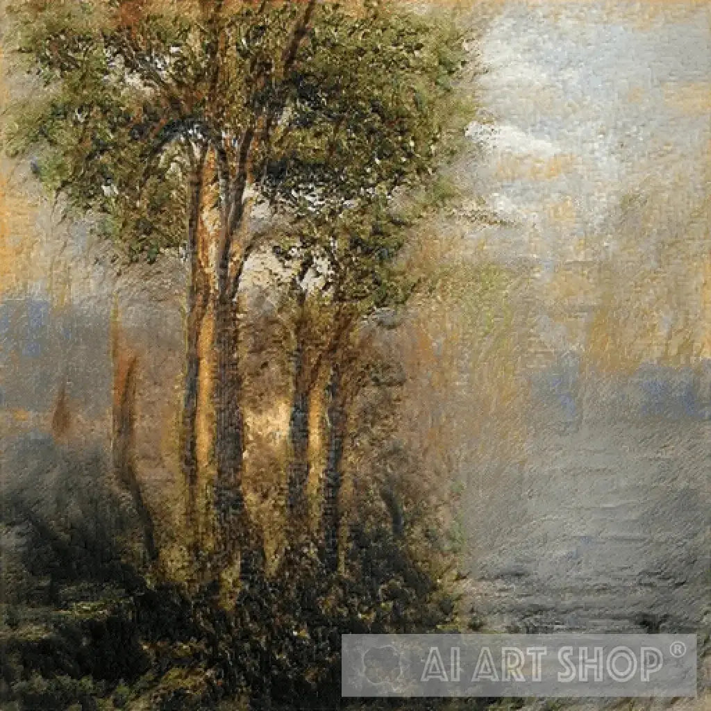 Golden Mist - AI Art Shop