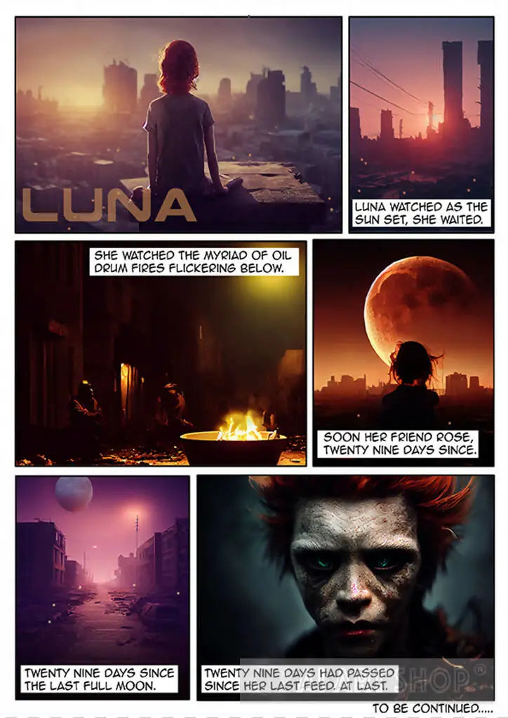 illustrated novel page