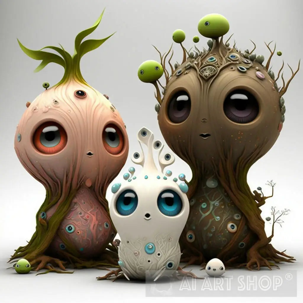 Mom Dad And Boy Forest Dwellers