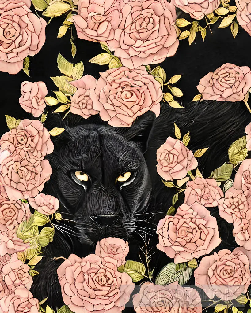 Panther and Roses