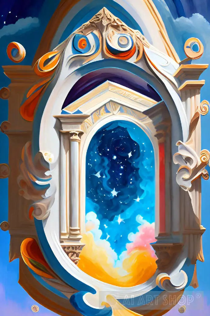 Heaven, portals, colorful, cartoonish