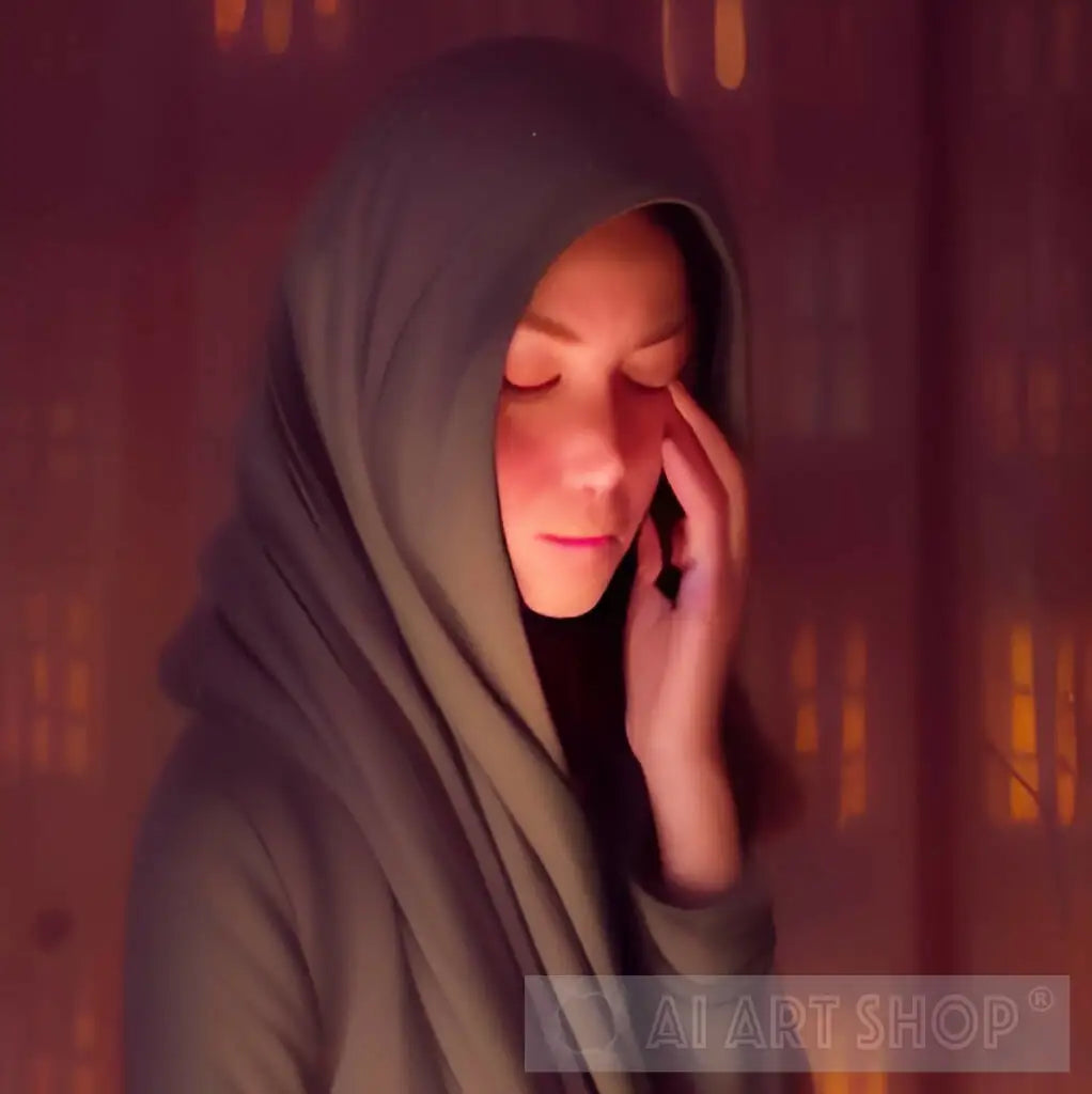 somber moment woman