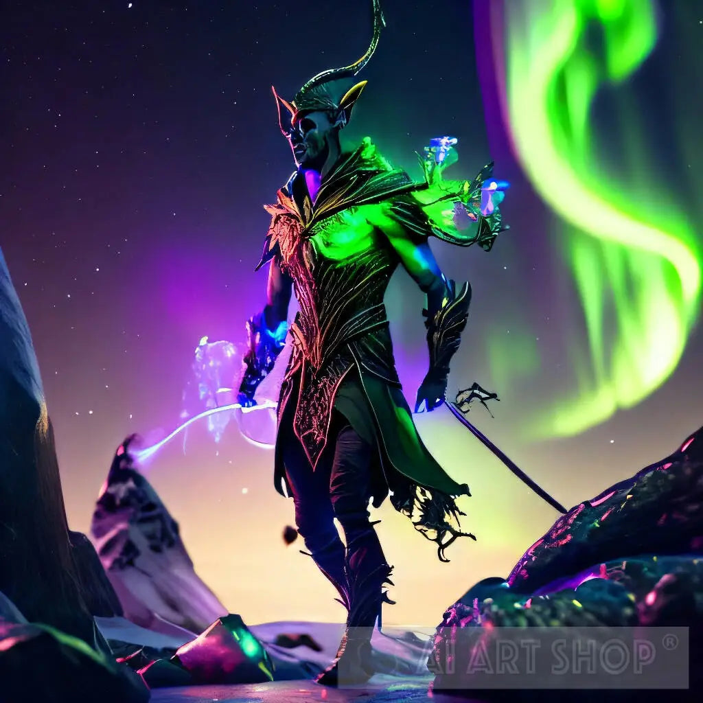 Warlocks, goblins, elves, colorful, intense